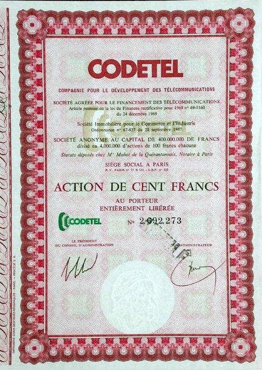 CODETEL Telecommunications, Paris - 1969 (Gebraucht) in Solothurn für ...