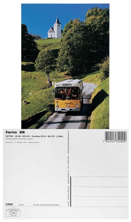 Furna Dorf Jenaz Prättigau Davos Postauto Vetter 10SH GR 375 (Neu ...