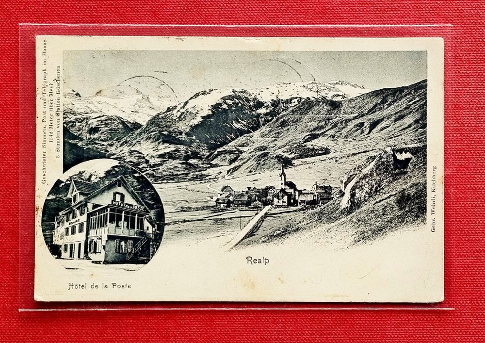 Realp - Hotel de la Poste - Hotel Post - Dorfansicht - 1903 (Gebraucht ...