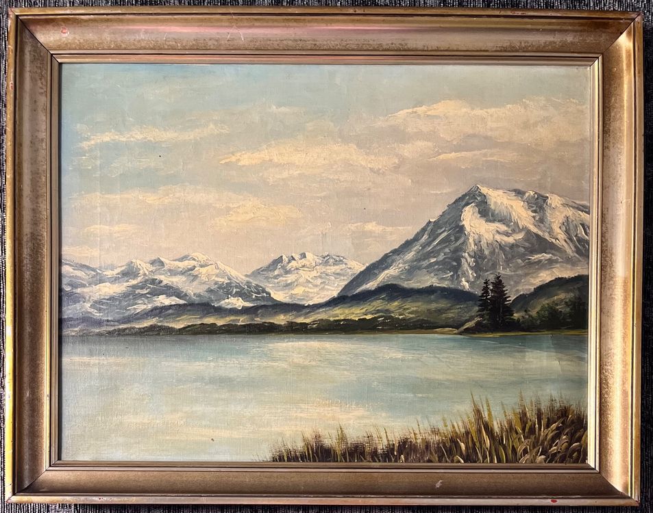 Thunersee Ansicht Landschaft Gemälde | Kaufen auf Ricardo