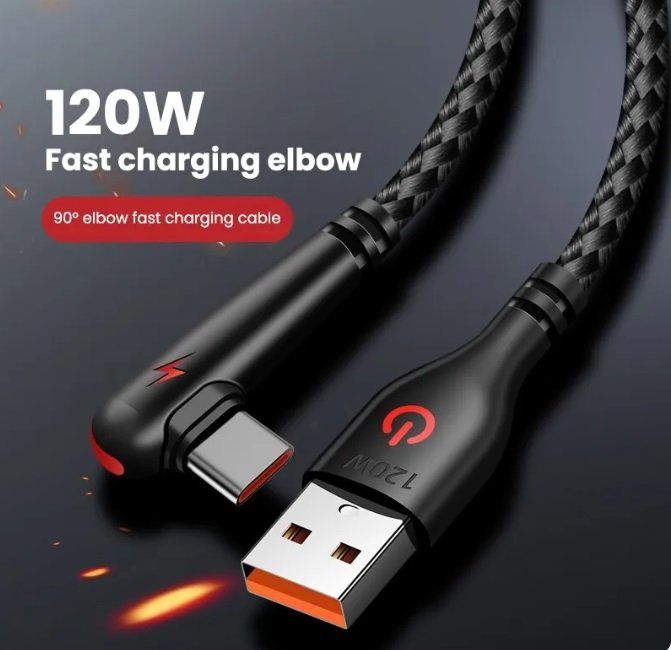 Kabel 120W 6A UDB zu USB-C 90° Grad Handy Schnell Ladung (Neu (gemäss ...