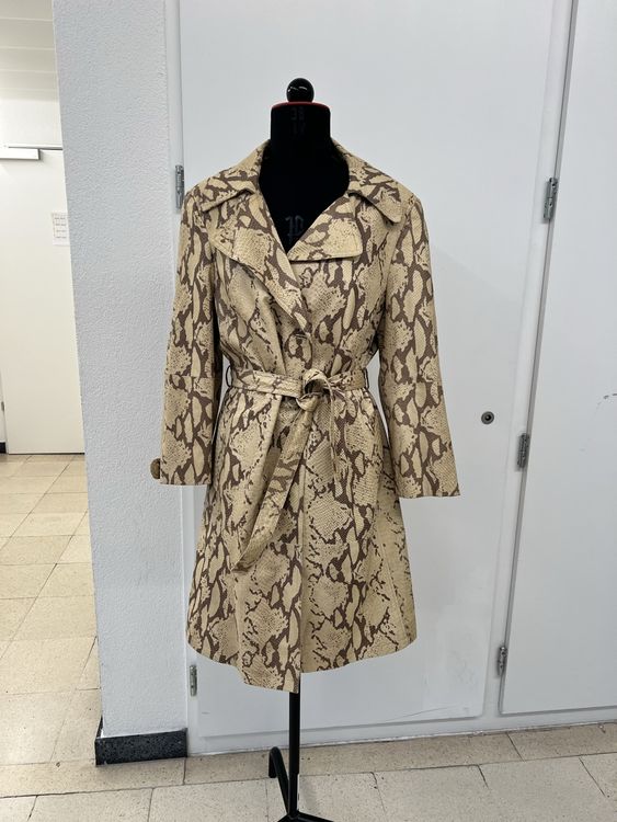 Vintage Python look Trenchcoat, echt Leder cool und lässig (Gebraucht ...