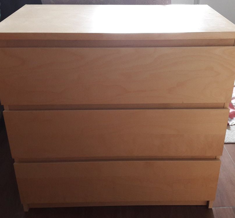 Ikea MALM Kommode Birke, 3 Schubladen (Gebraucht) in Bärschwil für CHF ...