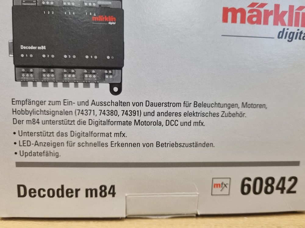 Märklin 60842 Decoder m84 (Gebraucht) in Ried (Muotathal) für CHF 50 – mit Lieferung auf Ricardo ...