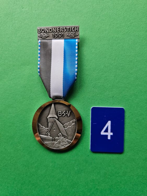 BÜNDNERSTICH B-S-V SCHIESSEN KRANZABZEICHEN MEDAILLE MÜNZEN (Gebraucht) in Ermatingen für CHF 2 ...