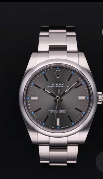 Rolex Oyster Perpetual 39. ( Dark Rhodium/Slate ) (Gebraucht) in Luzern ...