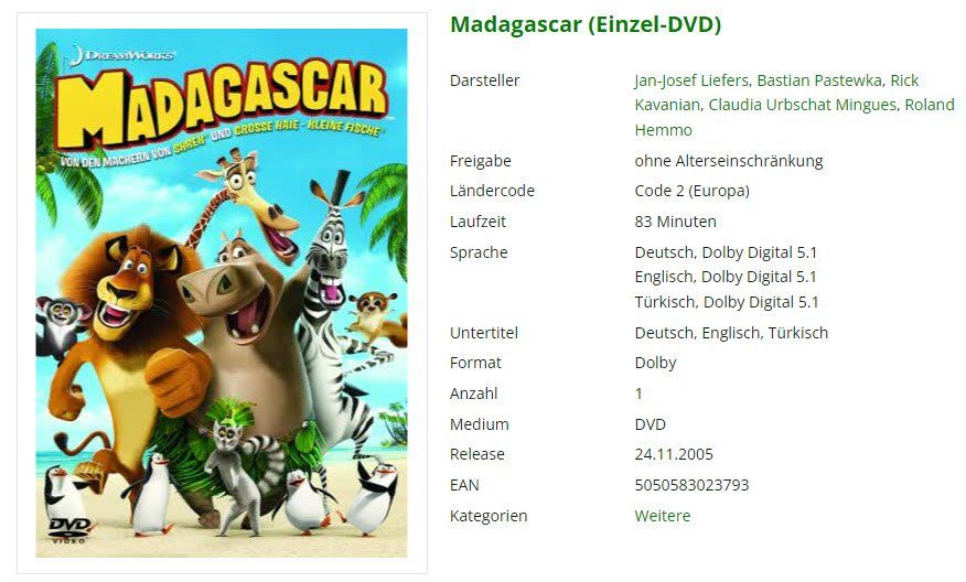 Madagascar (DVD) | Kaufen auf Ricardo