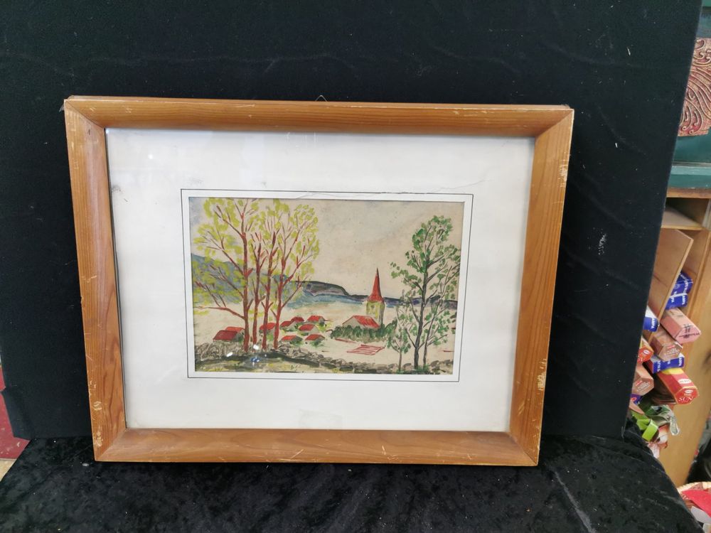 AQUARELLE SIGNÉE (D'occasion) à Genève pour CHF 29 – avec livraison | Acheter sur Ricardo