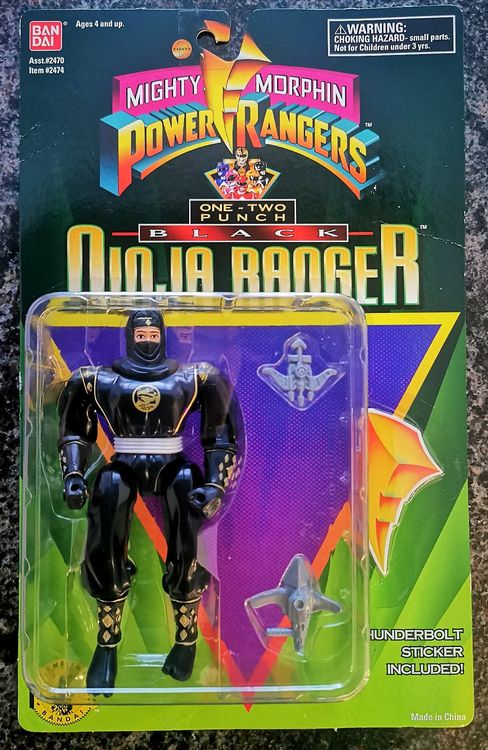 Schwarzer Ninja Ranger Adam 1995 Action Figur Power Rangers | Acheter ...