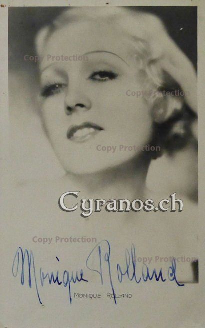 Monique Rolland (1913-1999) Schauspielerin - sign. Foto (Gebraucht) in ...