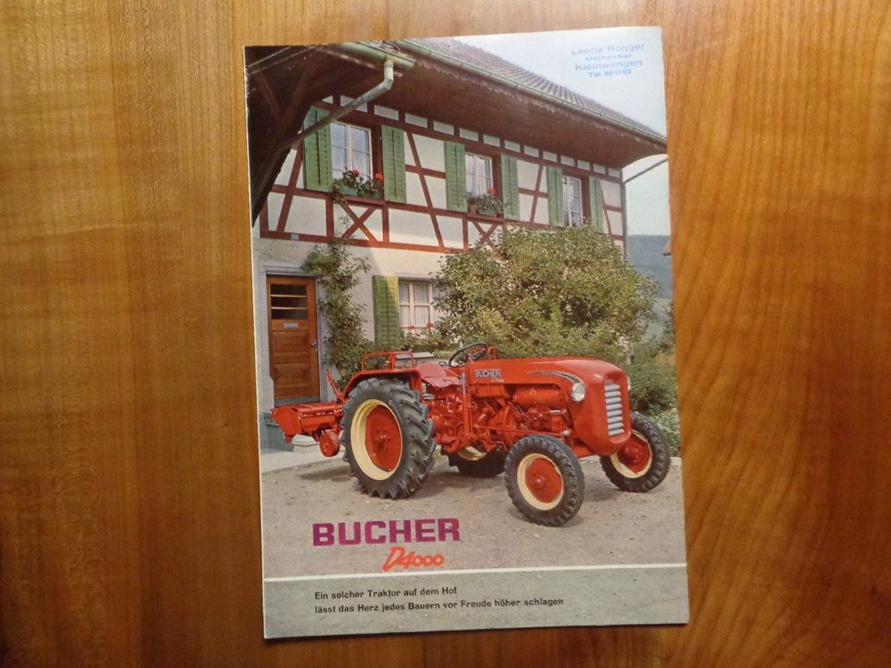Originales Bucher Traktor D4000 Prospekt (Gebraucht) in Kleinwangen für ...