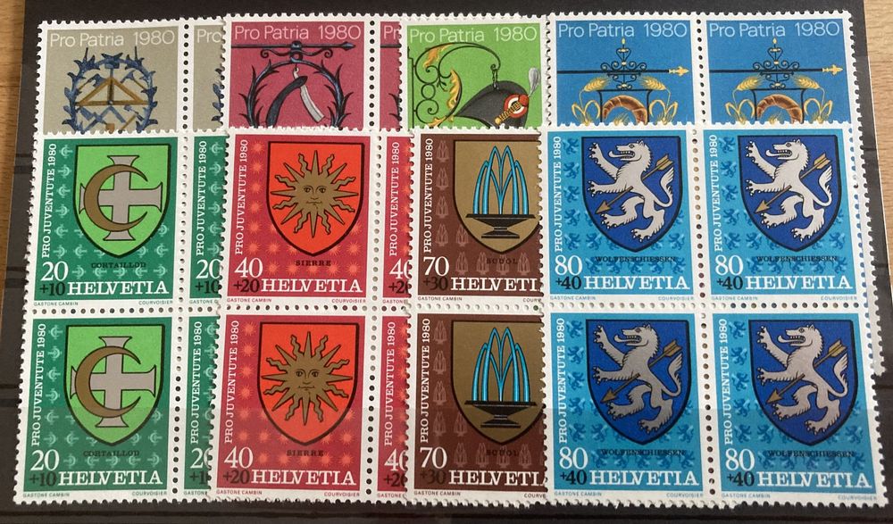 1980, PP und PJ Viererblöcke (**) Sammlung oder Frankatur !! | Kaufen auf Ricardo