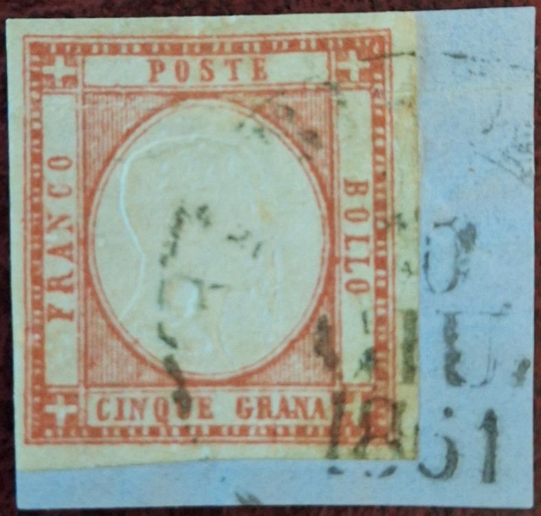 Timbre rare, Franco Bollo, Cinq Grana - Michel #5 (Usato) a Genève per ...