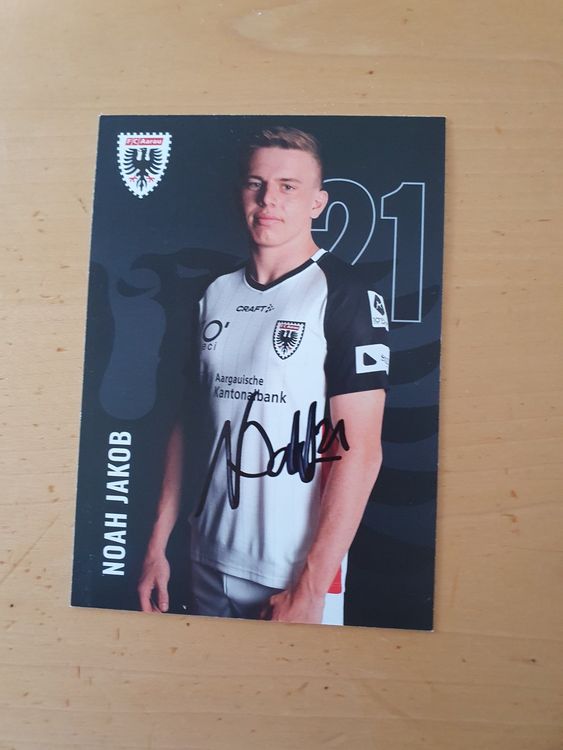 FC Aarau - Noah Jakob Autogrammkarte, signiert! | Kaufen auf Ricardo