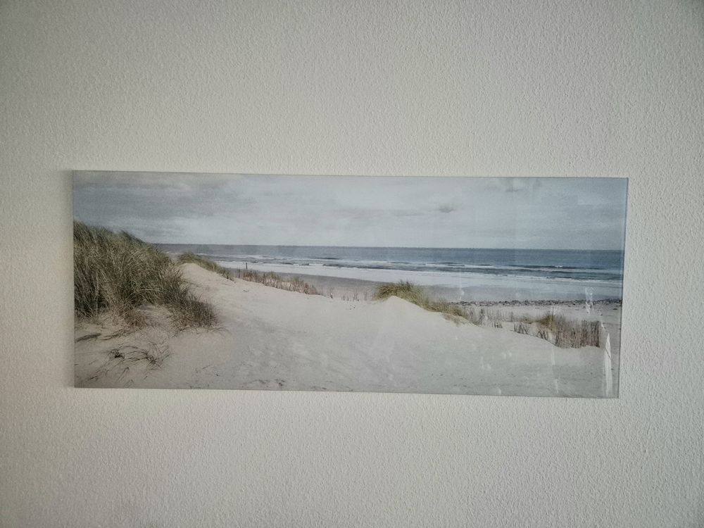 Glasbild Panorama Dünen Strand Meer (Gebraucht) in Rotkreuz für CHF 10 – nur Abholung auf ...
