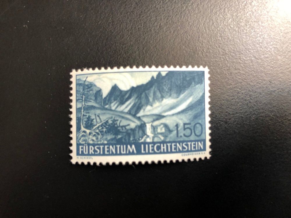 1 timbre neuf** Liechtenstein 1937/38 (Gebraucht) in Charmey (Gruyère ...