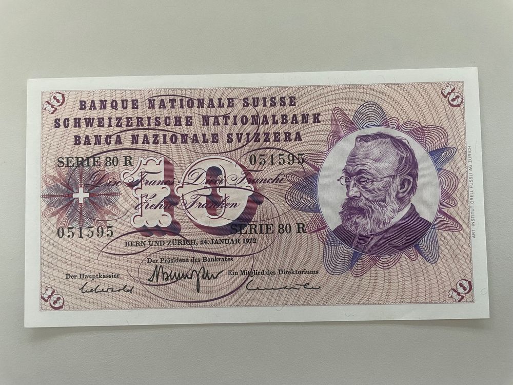 Ungefaltete 10 Franken Note (Neu (gemäss Beschreibung)) in Lengnau AG für CHF 14 – mit Lieferung ...