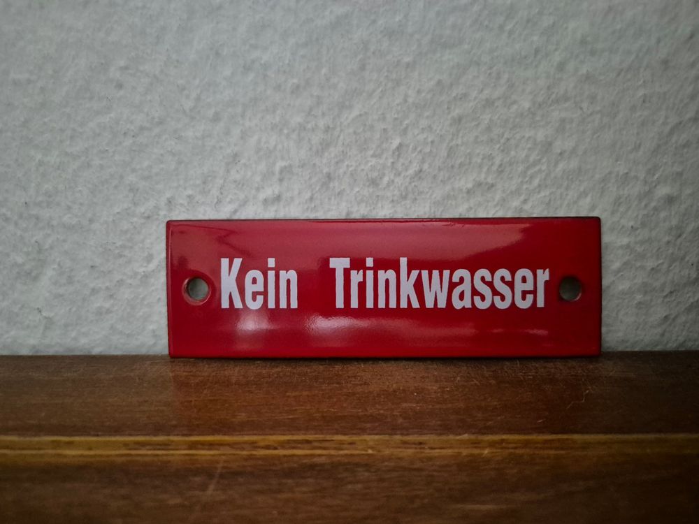 Emailschild Achtung Kein Trinkwasser Emaille Schild Retro | Kaufen auf ...