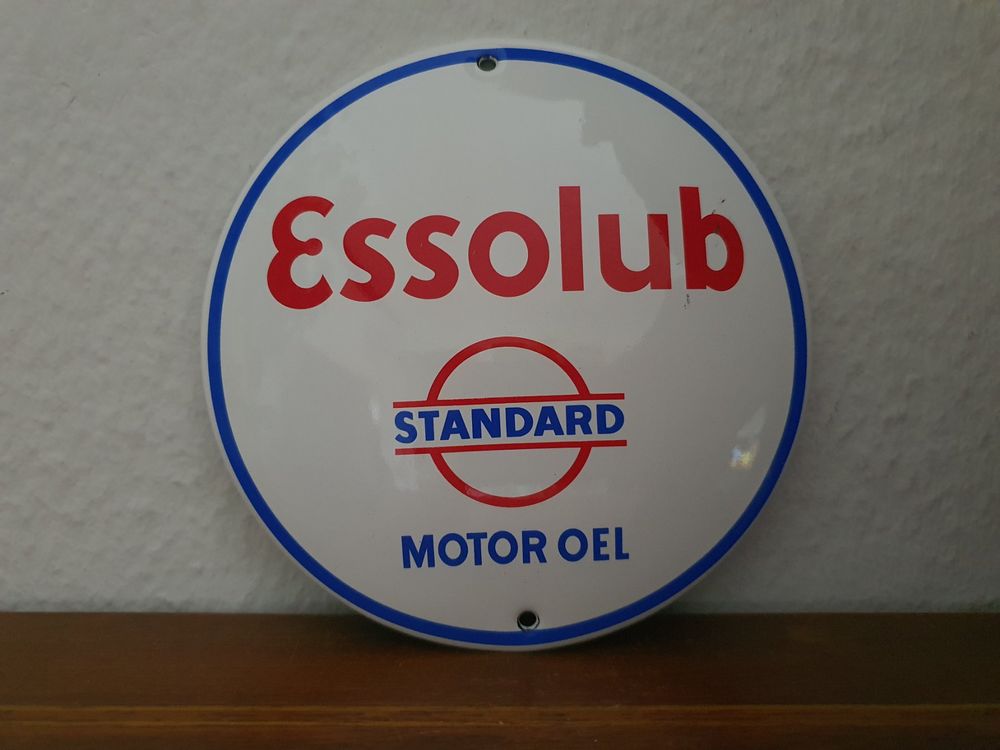 Emailschild Esso Motor Oel Logo Emaille Schild Reklame Retro | Kaufen ...