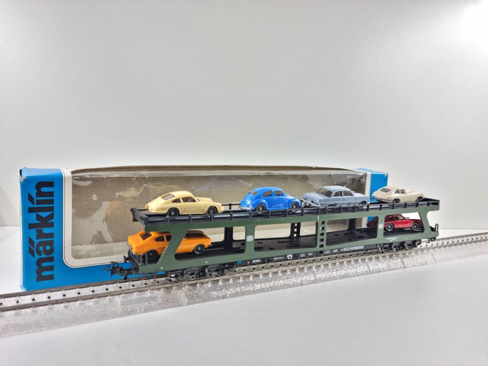 Märklin 4074 DB Autotransportwagen mit 6 Autos H0 (Gebraucht) in Ried ...