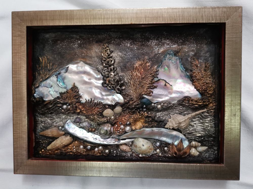 Dekoratives Bild mit Muscheln gestaltet | Kaufen auf Ricardo