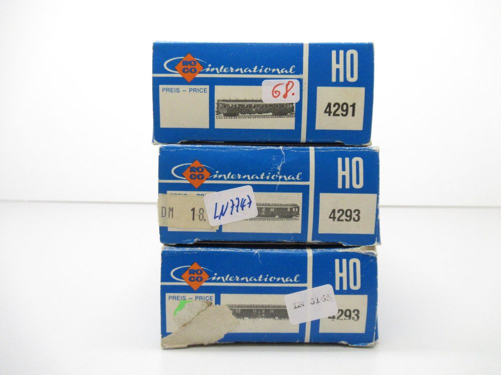 Roco 2x 4293+4291 2x Postwagen+Personenwagen DB DC H0 | Kaufen auf Ricardo
