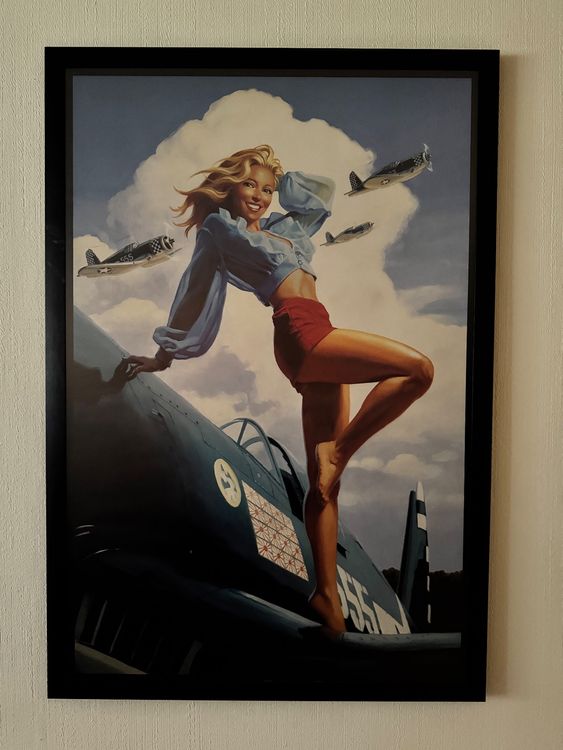 Poster pin-up Aviation – encadré cadre aluminium (D'occasion) à Founex ...