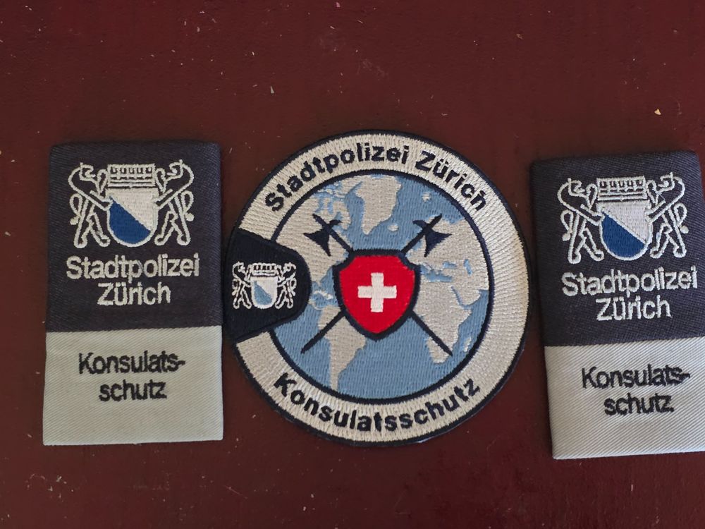 Polizei abzeichen Badge Police Konsulatschutz Klett neu (Neu (gemäss ...