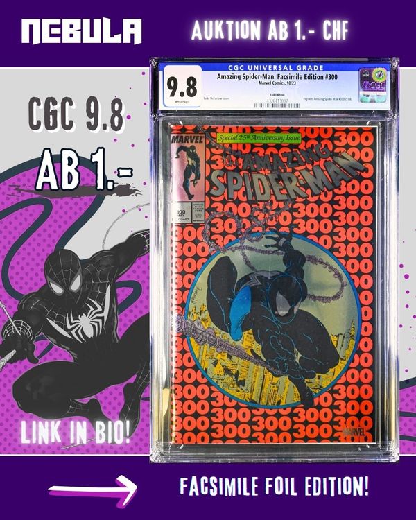 🕸️ Amazing Spider-Man #300 – Facsimile Foil Edition CGC 9.8 (Neu ...
