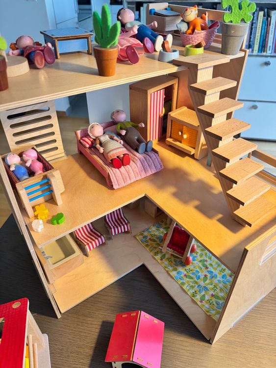 HABA Little Friends Puppenhaus mit vielen Teilen und Figuren (Gebraucht ...