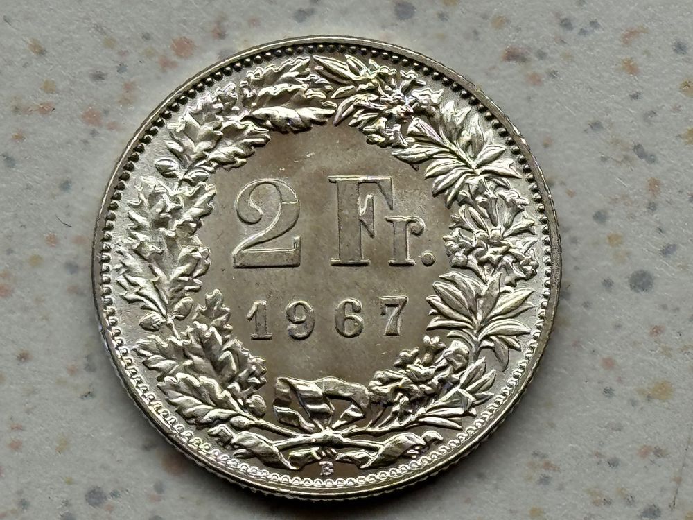 1967 2 Franken Stempelglanz Top (Neu (gemäss Beschreibung)) in Winterthur für CHF 5 – mit ...