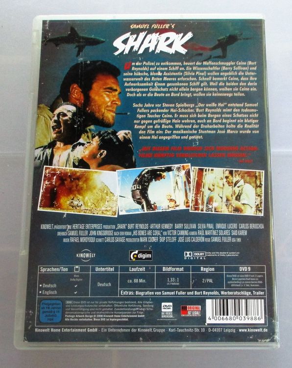 SHARK - Burt Reynolds/Samuel Fuller (Gebraucht) in Lichtensteig für CHF ...