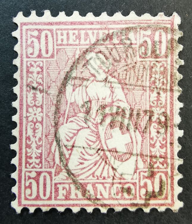 TR55 Timbre Suisse Assise Oblitere 1878 (Gebraucht) in Cousset für CHF 2.75 – mit Lieferung auf ...