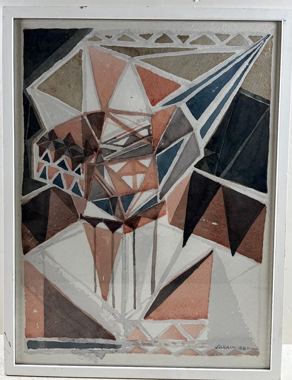 Abstrakte Aquarell signiert. | Kaufen auf Ricardo