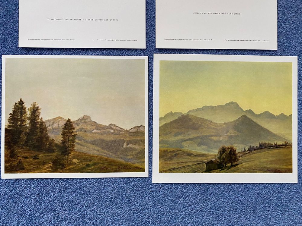 4 Farbdrucke vom Alpstein AI von Kunstmaler Hans Zeller | Kaufen auf Ricardo