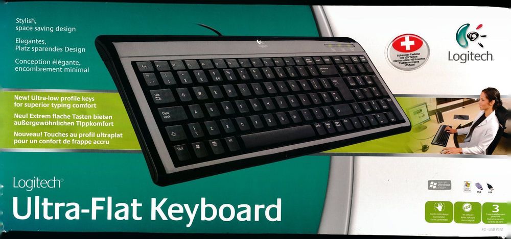 Tastatur Ultra-Flat Keyboard Logitech (Neu und originalverpackt) in St ...