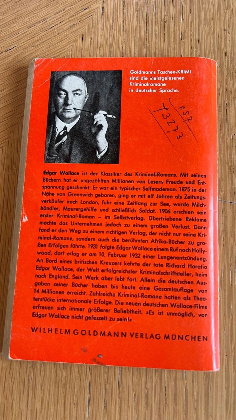 Edgar Wallace: Der sechste Sinn des Mr. Reeder, Krimi 🕵️‍♀️ (Gebraucht ...