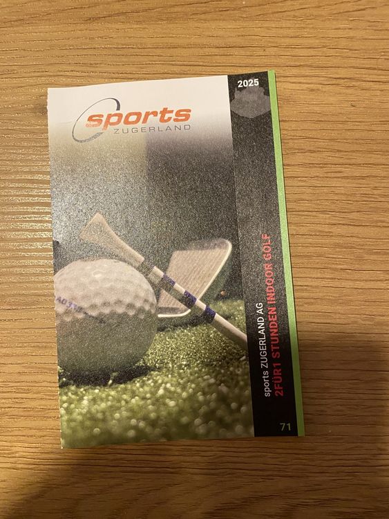 2:1 Stunden Indoor Golf in Cham (Neu (gemäss Beschreibung)) in Liestal für CHF 1 – mit Lieferung ...