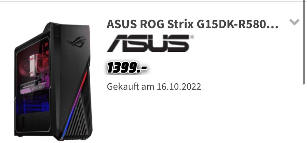 ASUS ROG Strix G15DK RTX 3070 Gaming Desktop | Kaufen auf Ricardo