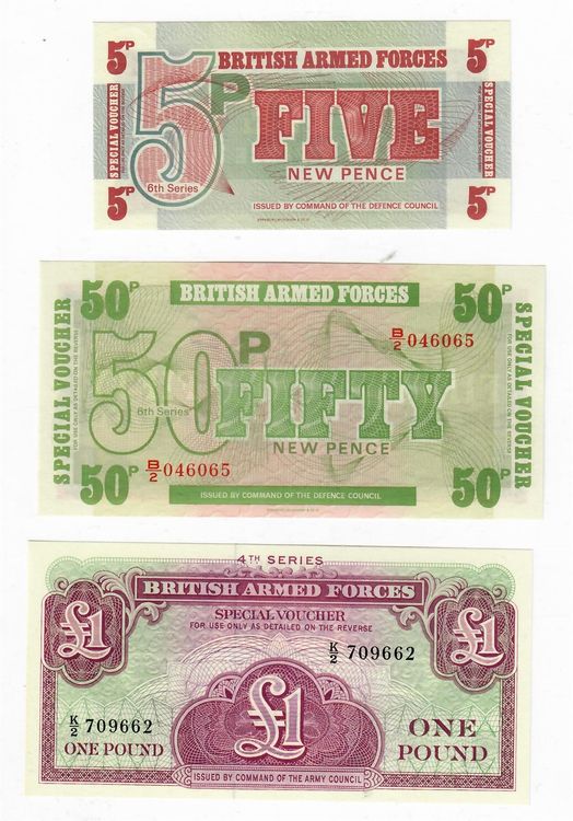 Banknote British Armed Forces, 3 Stk.UNZ (Neu (gemäss Beschreibung)) in ...