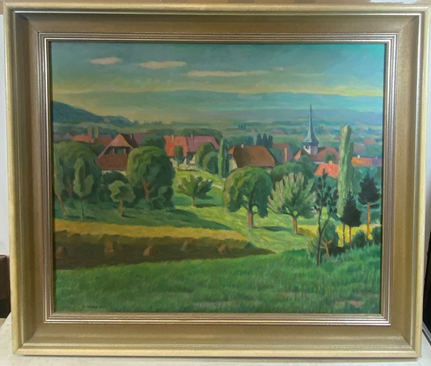 Eugen HENZIROSS (1877-1961) Dorf Ansicht Landschaft Gemälde (Gebraucht) in Root für CHF 94 – mit ...