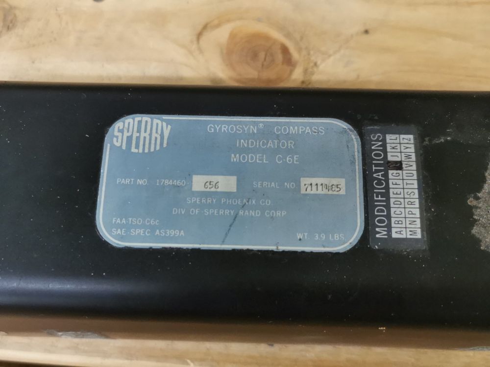 Flugzeuginstrument Sperry Gyrosin Compass Indicator C-6E (Usato) a ...