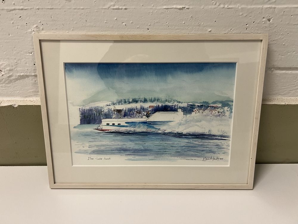 Original Aquarell Ilen Luftkissenboot, Warwick Jacobs 2020 (Gebraucht ...