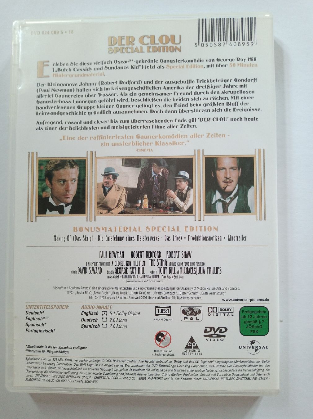DVD Der Clou - Oscar Edition - Bester Film 1973 (Gebraucht) in Tann für ...