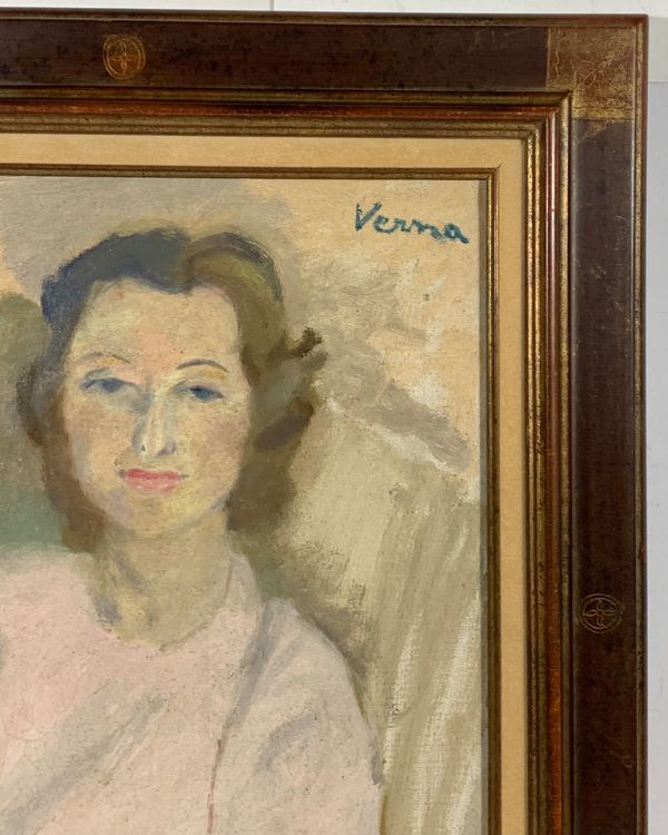 Germaine Verna (1908-1975) Gemälde Porträt von einer Dame | Acheter sur ...
