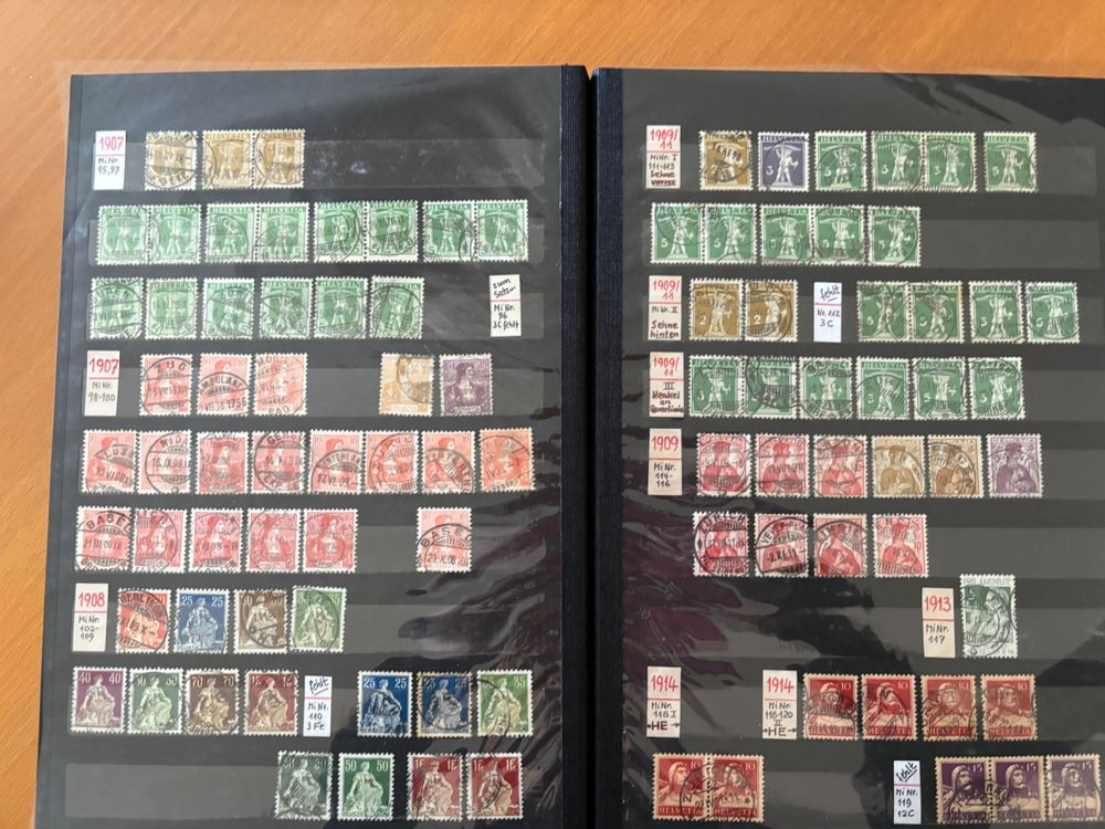 Schweizer Sammlung ab Strubeli bis 1973 im grünen Album (Gebraucht) in Murgenthal für CHF 44 ...