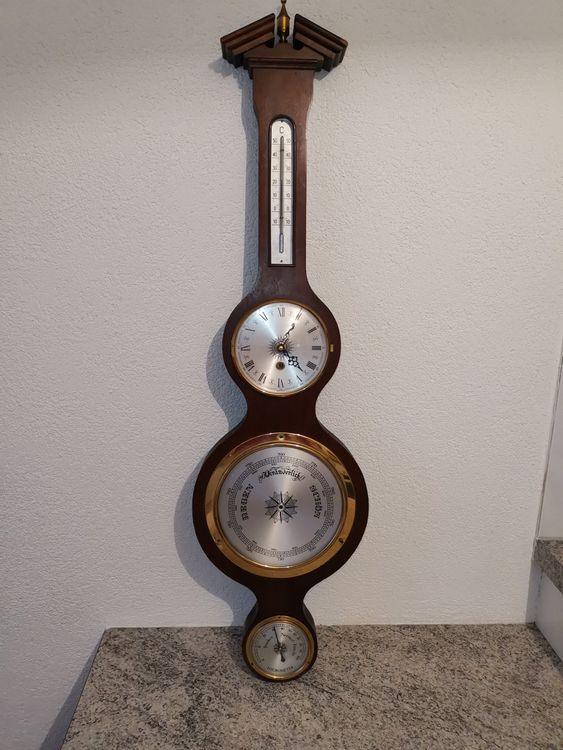 WETTER STATION MIT BAROMETER, UHR, THERMOMETER, HYGROMETER (Gebraucht) in basel für CHF 10 – mit ...