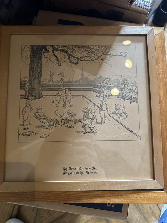 Antiker Bild "brave Ba" gerahmt (Gebraucht) in Basel für CHF 37 – mit ...