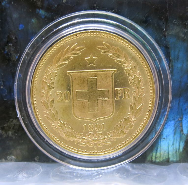 Siebter Jahrgang: 20er Goldhelvetia 1891 in vorz bis -unz | Kaufen auf Ricardo