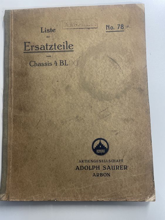 Saurer 4 BLPO - Originale Ersatzteilliste Nr. 78 | Kaufen auf Ricardo